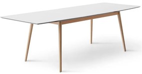 Rozkládací jídelní stůl s bílou deskou v bílo-přírodní barvě 90x165 cm Meza – Hammel Furniture