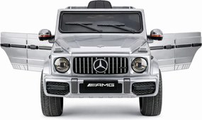 LEAN CARS Elektrické autíčko Mercedes AMG G 63 stříbrné lakované