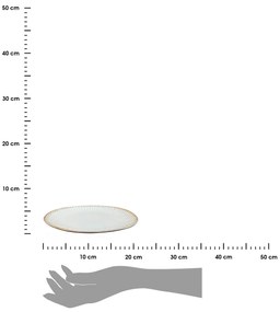 Keramický dezertní talíř Grau, (fi) 21 cm, šedá
