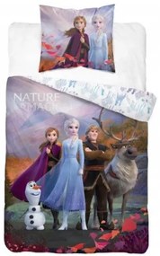 Textylia Dětské bavlněné licenční povlečení Frozen 140x200cm fialové
