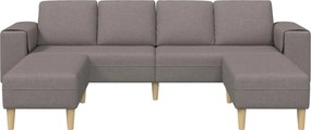 Pohovka do obývacího pokoje 3 ks Taupe Polyester 3335117