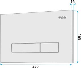 Rea Rea, Ovládací tlačítko k podomítkovým systémům WC HD K011A-Q Chrome, REA-E9561