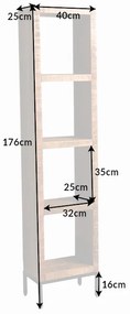 Designový regál Thunder 176 x 40 cm mango