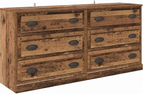 Konzole 2 ks Staré dřevo 70 x 35,5 x 67,5 cm Kompozitní dřevo 3402653