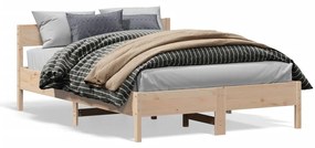 Rám postele s čelem 140 x 190 cm masivní borovice - Default Title