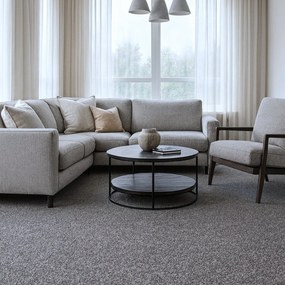 Betap, Metrážový koberec Dalesman 77, na míru, šíře 4m,5m, šedá, filc, ložnice