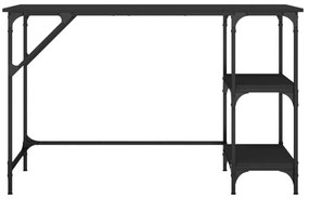Petromila Psací stůl černý 120 x 50 x 75 cm kov a kompozitní dřevo
