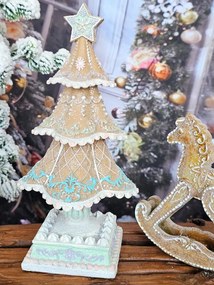 Dekorace vánoční perníkový stromek Gingerbread Tree - 12*12*25 cm