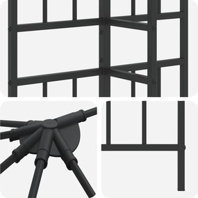 Rám altánu bez látky altánu 6 x 3 m Černá Ocel 3375981