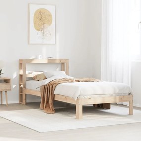 Rám postele s čelem 90 x 200 cm masivní borové dřevo 3306041