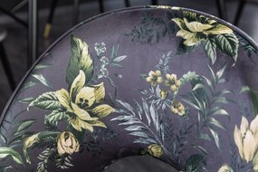 Designová jídelní židle Jalisa šedý samet