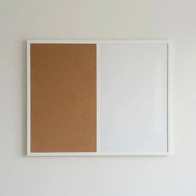 Toptabule.sk  Kombinovaná tabuľa v bílem dřevěném rámu COLOR 90x60 cm