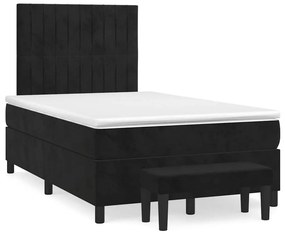 Box spring postel s matrací černá 120 x 190 cm samet 3270483