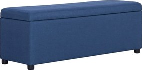 vidaXL Lavice s úložným prostorem 116 cm polyester [281326] Barva: Modrá