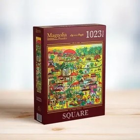MAGNOLIA Puzzle Život v Asii / 1023 dílků / 60 x 60 cm