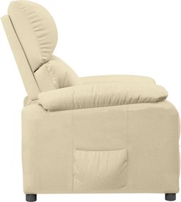 Polohovací křeslo krémové textil 340176