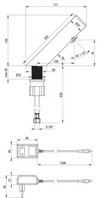 Deante BQR_P28V - Bezdotyková umyvadlová baterie SENSE 230/6V leštěná ocel