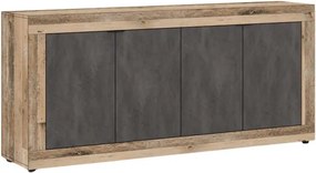Komoda Leniza 180, dub natural / grafit