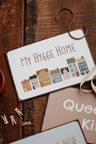 IB LAURSEN Plechová cedule My Hygge Home, multi barva, kov