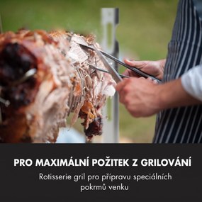 Klarstein Sauenland Survivor, gril na sele, otočný špíz, 12 W, 70 kg max., nerezová ocel