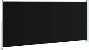 Zatahovací boční markýza/zástěna 220 x 514 cm černá 313429