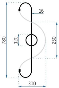 Toolight Moderní nástěnné LED osvětlení Lamp APP858-W Long Gold