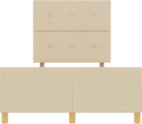 Rám postele s čelo Krémová 120 x 190 cm textil 3344716