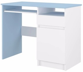 Psací stůl N35 - Bílá + Modrá