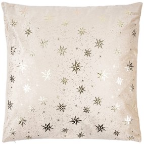 Vánoční dekorační polštářek Stars, béžová, 45 x 45 cm