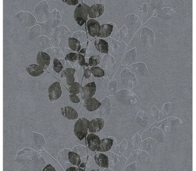 Vliesová tapeta 35891-4 černé listy / Tapety na zeď 358914 (0,53 x 10,05 m) A.S.Création