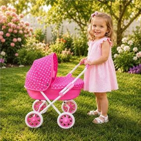 Dětský kočárek pro panenky New Baby Anička růžový