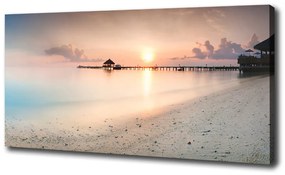 Wallmuralia Foto obraz na plátně Pláž Maledivy 100x50
