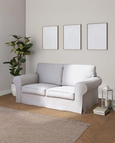 Potah na pohovku IKEA Ektorp 2-místná rozkládací NOVÝ MODEL 2012 barva šedá látka pletený vzor