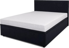 Postel 160x200 s roštem, úložným prostorem Mono 248 černá Bellano