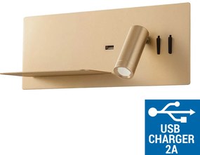 Světla a lustry REDO GROUP Nástěnná lampa do ložnice Redo BROOK/LED 8+3W/USB