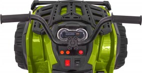 Ramiz Dětská čtyřkolka ATV 2,4 GHz na baterie zelená + dálkové ovládání + EVA kola + MP3 rádio + pomalý start