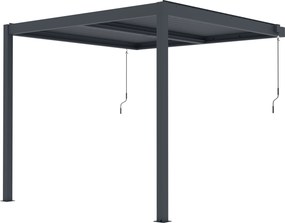 Bioklimatická pergola G21 Trenton 3x3 m, antracitová hliníková