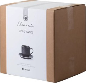 Sada šálků 12 ks — Elements Yin &amp; Yang black - W0227