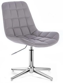 LuxuryForm DESIGN Židle PARIS na stříbrném kříži - šedá