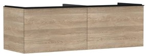 Hansgrohe Xelu Q - Umyvadlová skříňka, 50x156x55 cm, 2 zásuvky, přírodní dub/matná černá 54072670