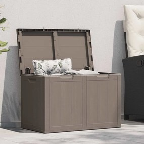 Zahradní úložný box 180 l hnědý PP vzhled dřeva 151231