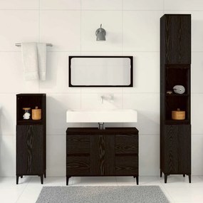 Sada koupelnového nábytku 3 ks Černý dub 30 x 30 x 180 cm 3333091