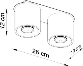 Sollux Lighting Stropní svítidlo ORBIS 2 šedé