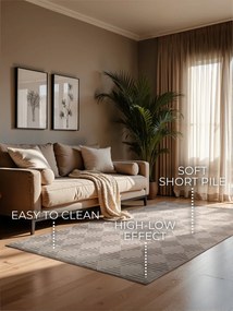 ELLE Decoration, Kusový koberec Perles 106183 Cream Beige z kolekce Elle, 200x280, béžová, ložnice