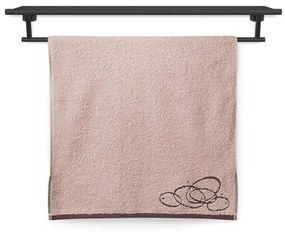 Veba Ručník a osuška Nora elipsy 450g/m2  Osuška Nora elipsy 70x140 cm pudrová