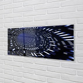 akrylový obraz Blue 3d tunel 120x60 cm
