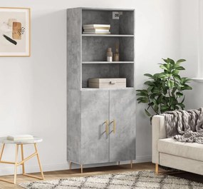 vidaXL Skříň highboard 69,5 x 34 x 180 cm kompozitní dřevo [3189239] Barva: Betonová šedá