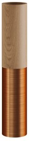 creative cables Tub-e14, dřevěné a kovové válcové bodové stínidlo s E14 objímkou s kroužky Barva komponentu: Neutrální-matná měď