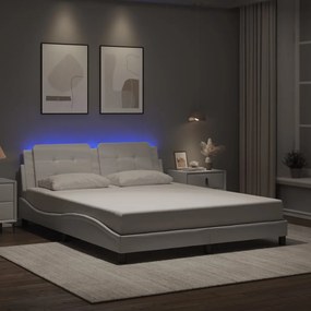 Rám postele s LED bez matrace Zadar bílý 160 x 200 cm 3214118