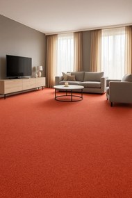 Tapibel, Metrážový koberec Cobalt SDN 64038 - AB oranžový, zátěžový, na míru, šíře 4m, oranžová, ab (mřížka), chodba / předsíň